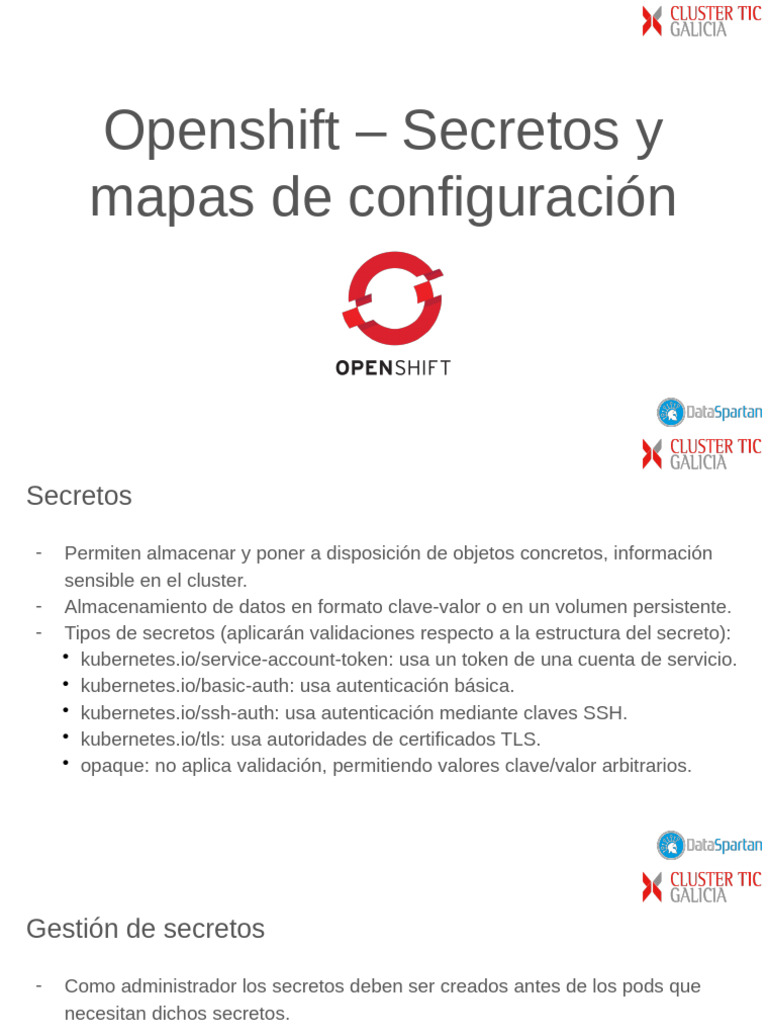 12.Openshift - Secretos y Mapas de Configuración | PDF | Archivo de computadora | Autenticación