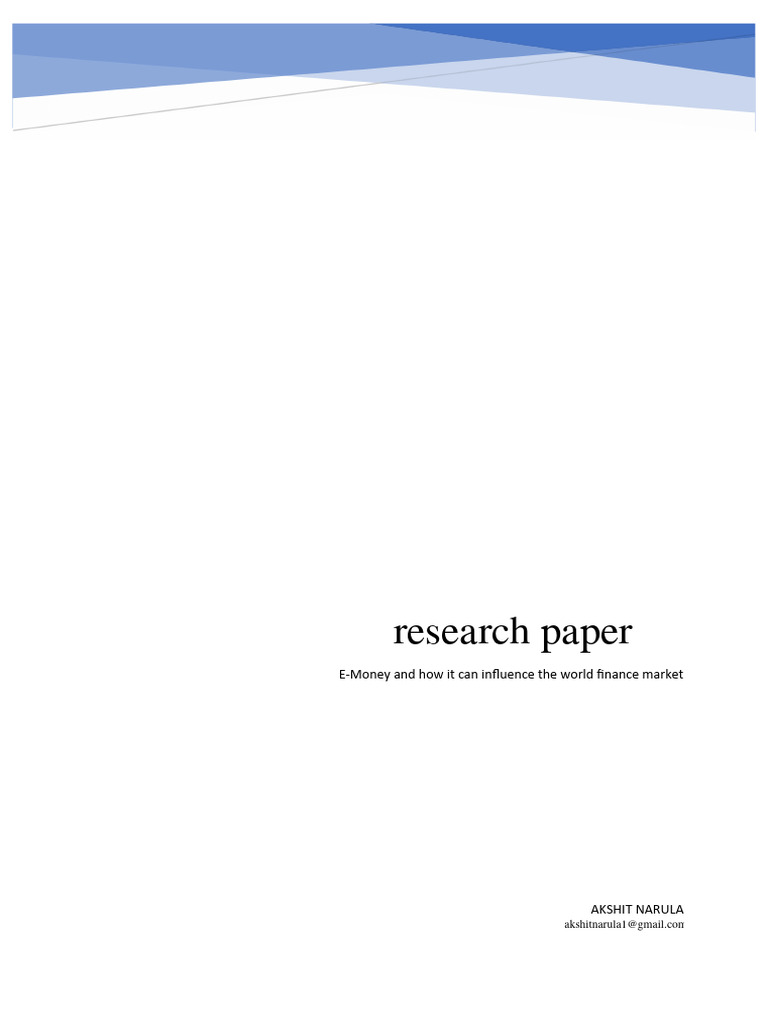 Research Paper | Download Free PDF | Money | Central Banks