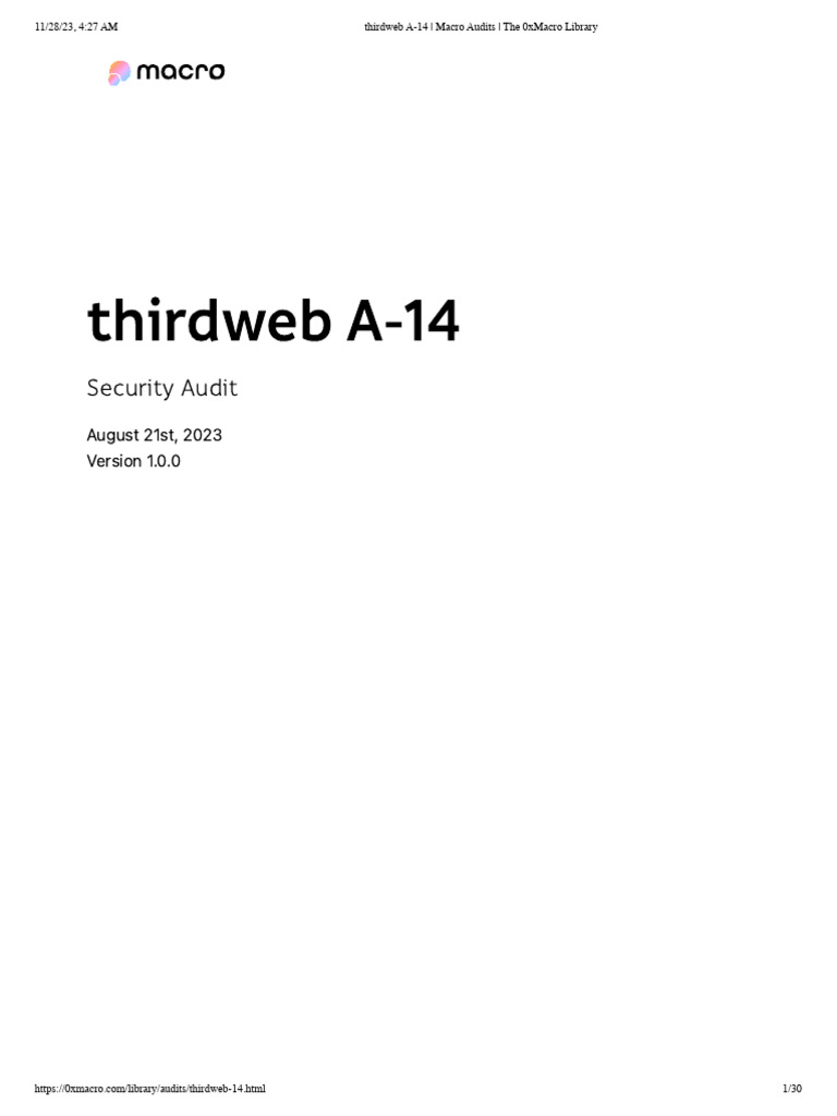 Audit 14 | PDF | Metadata | Software Quality