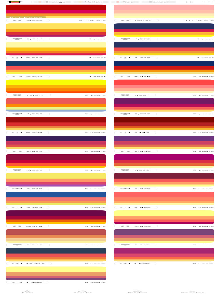 Orange Yellow Red Sunset Color Palettes - Color Hunt | PDF | Cooking ...