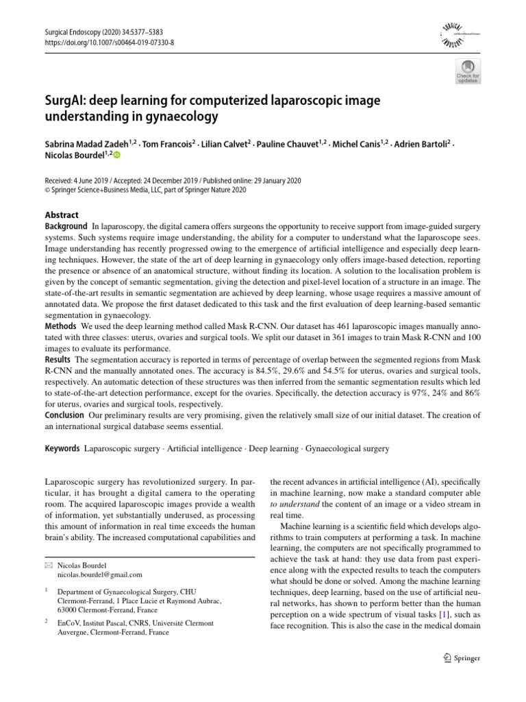 DL For Laparos | PDF | Deep Learning | Image Segmentation