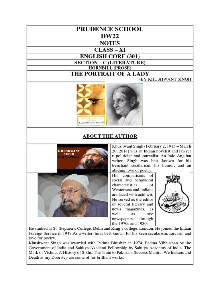 Class 11: Portrait of a Lady Q&A | PDF