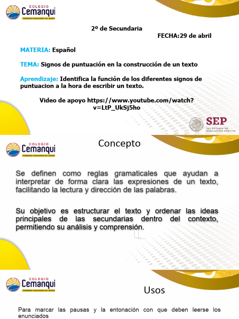 Segundo de Sec. Español | PDF | Puntuación | Narración
