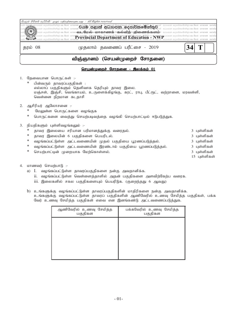 Grade 8 Science Practical Guide | PDF