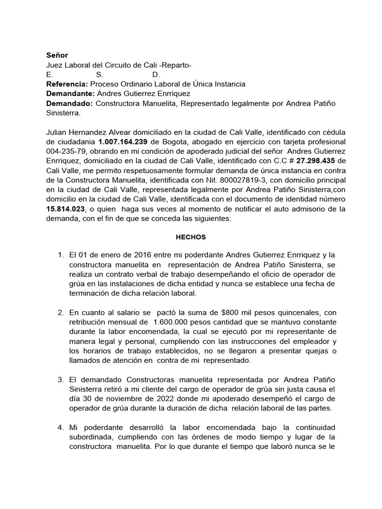 Demanda | PDF | Daños y perjuicios | Justicia