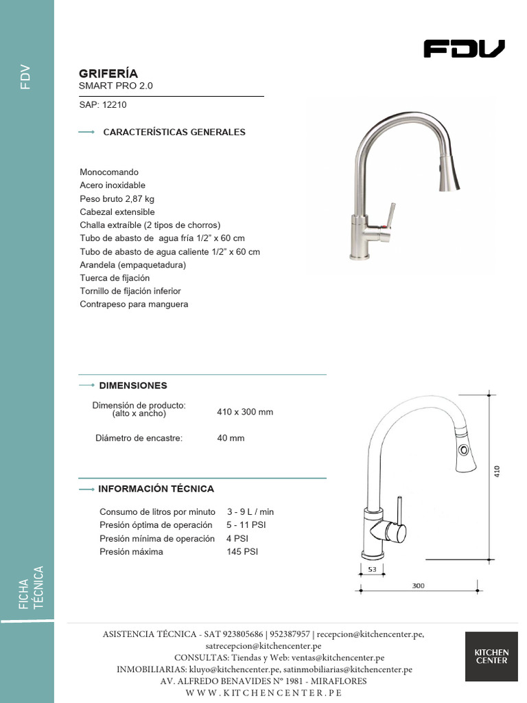 12210-Ft-Griferia Smart Pro 2.0-VF | PDF | Tecnología e ingeniería