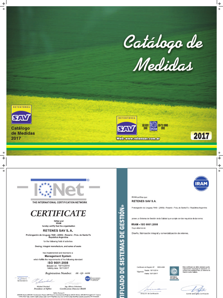 Catalogo de Medidas Sav 2022 | PDF