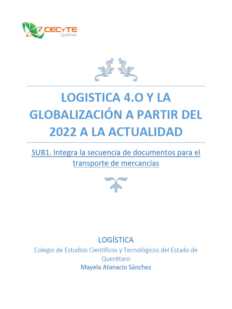 Logística 4 0 Pdf Logística Internet De Las Cosas