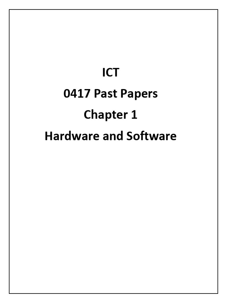 ICT 0417 Past Papers Compilation | PDF | Computing