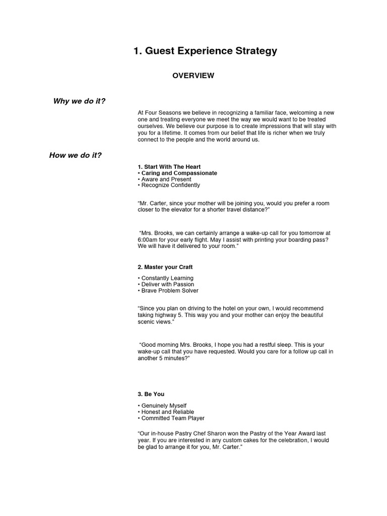 Guest Experience Strategy | PDF | Voicemail | Telephone