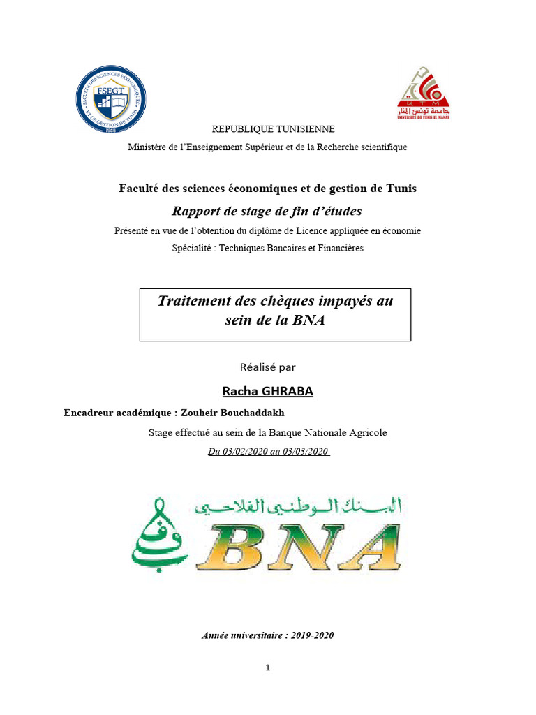 Traitement des chèques impayés à la BNA | PDF | Banques | Chèque