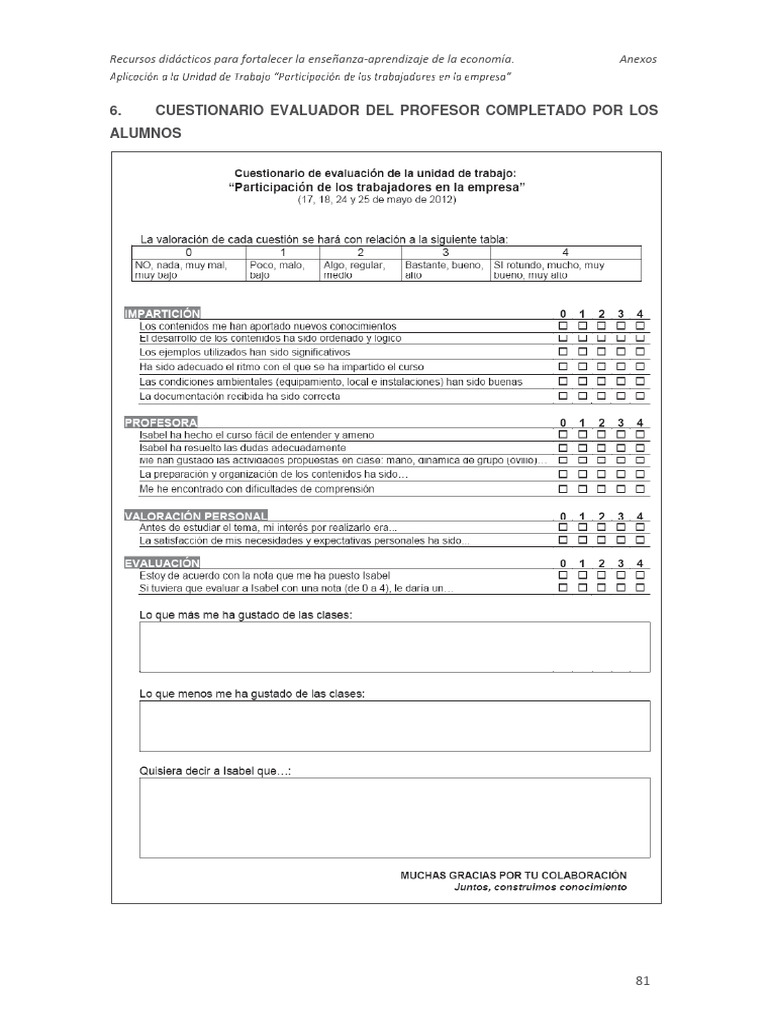 Evaluación Al Profe - Recursos Didacticos eonomíaTFM-E 1 | PDF