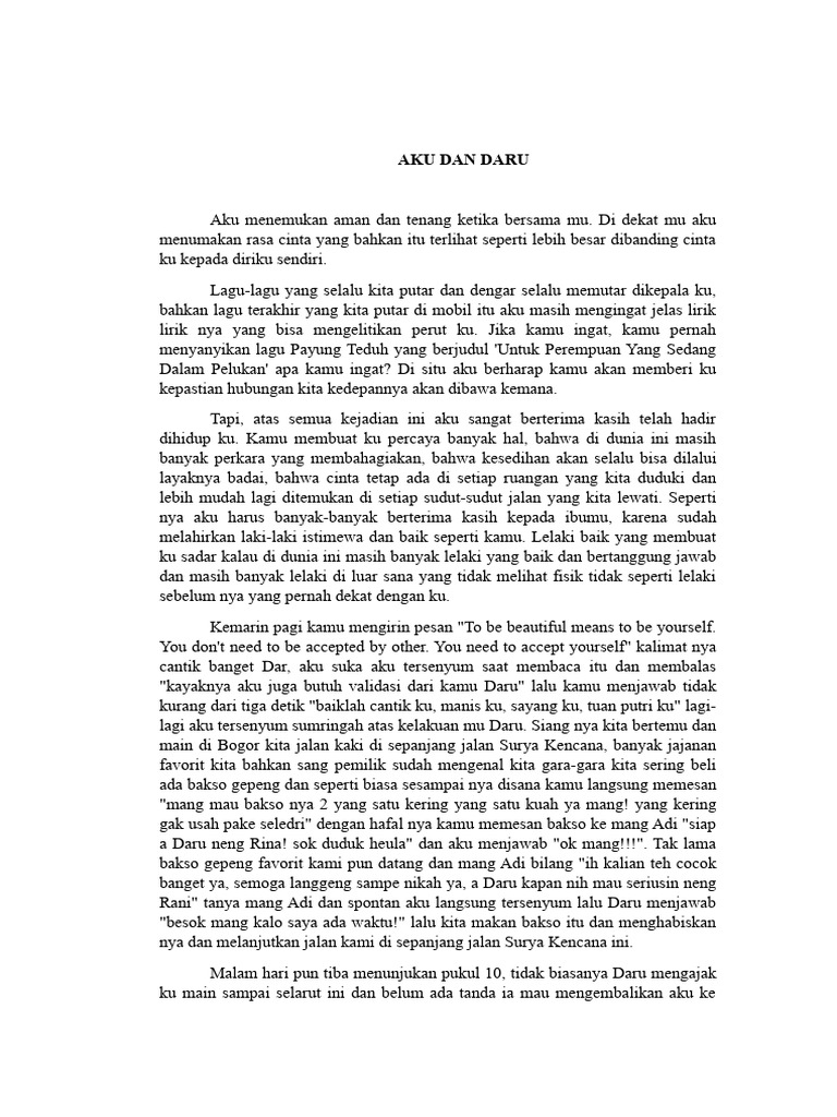 Aku Dan Daru | PDF | Puisi