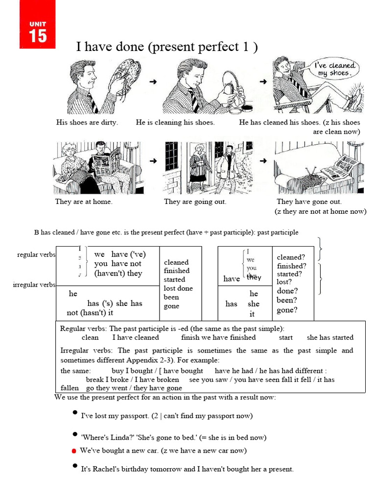 Present Perfect | PDF | Linguistics | Grammar
