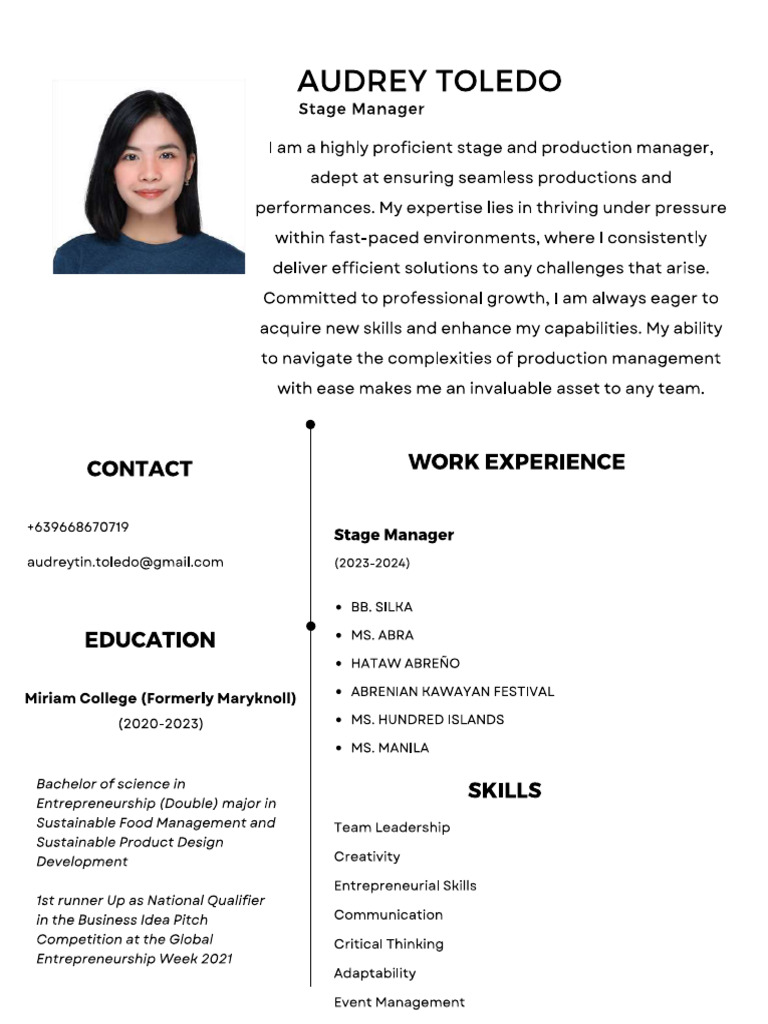 Audrey Christine Toledo CV 1 | PDF