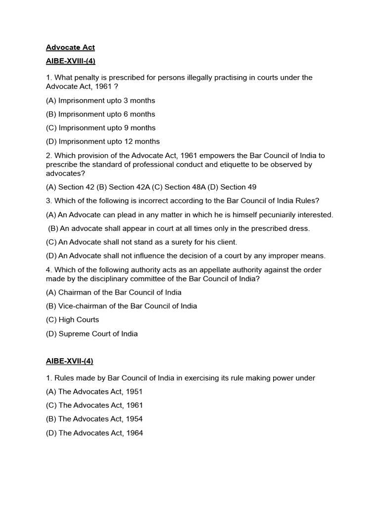 Advocate Act | PDF | Advocate | Lawyer