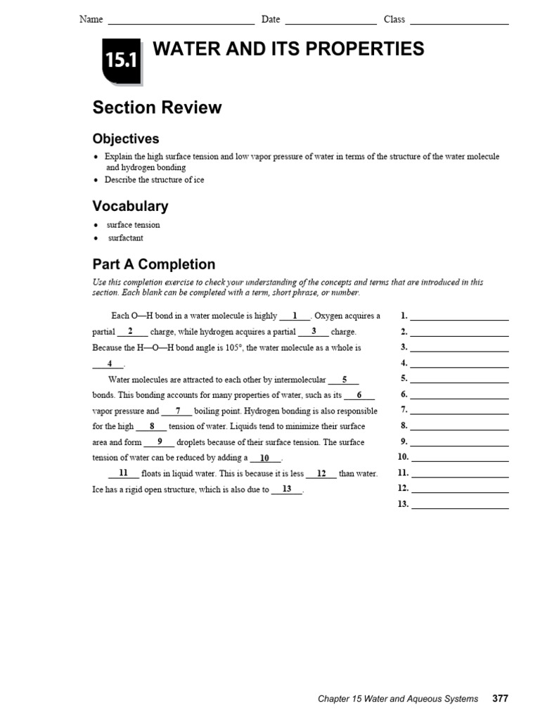 Water Properties and Hydrogen Bonding | PDF | Water | Properties Of Water