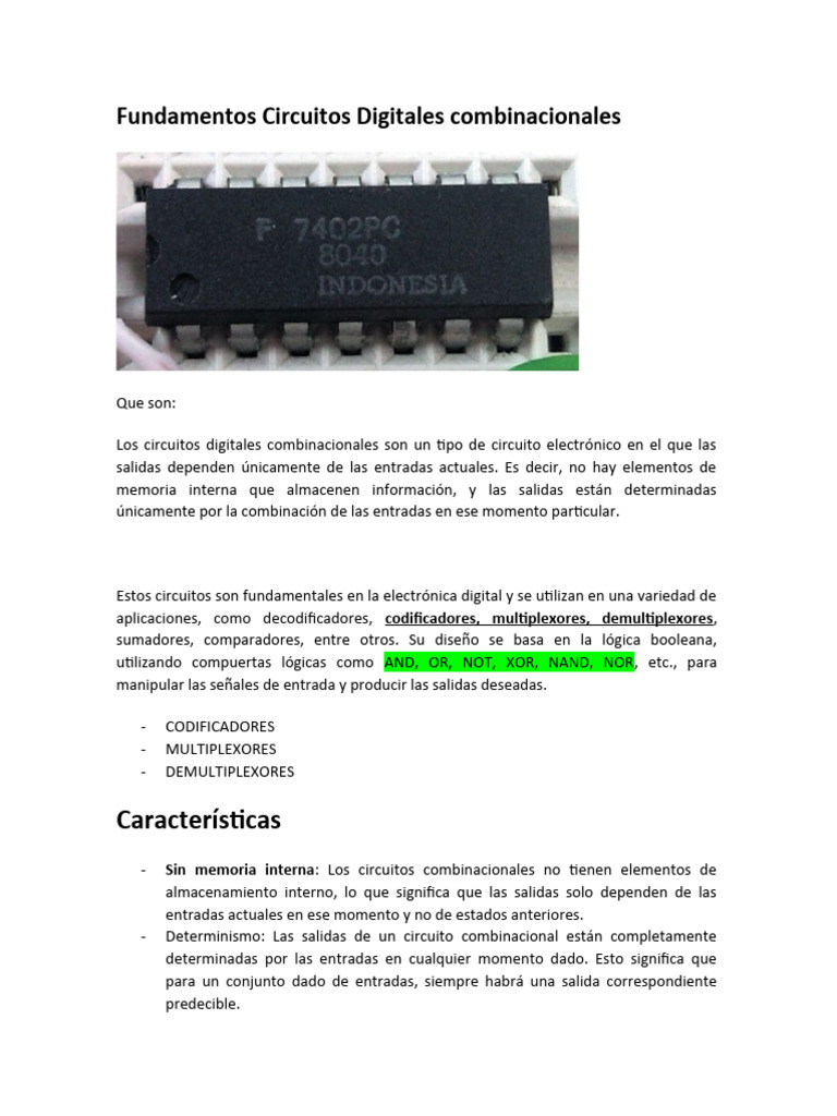 Fundamentos Circuitos Digitales | PDF | Puerta lógica | Ingeniería ...