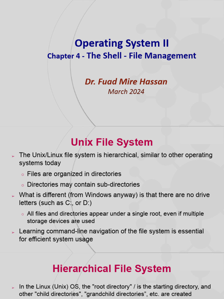 Unix/Linux File Management Guide | PDF | Computer File | Directory ...
