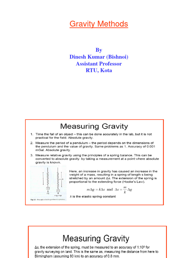 Gravity Methods 2 | PDF | Force | Physical Sciences