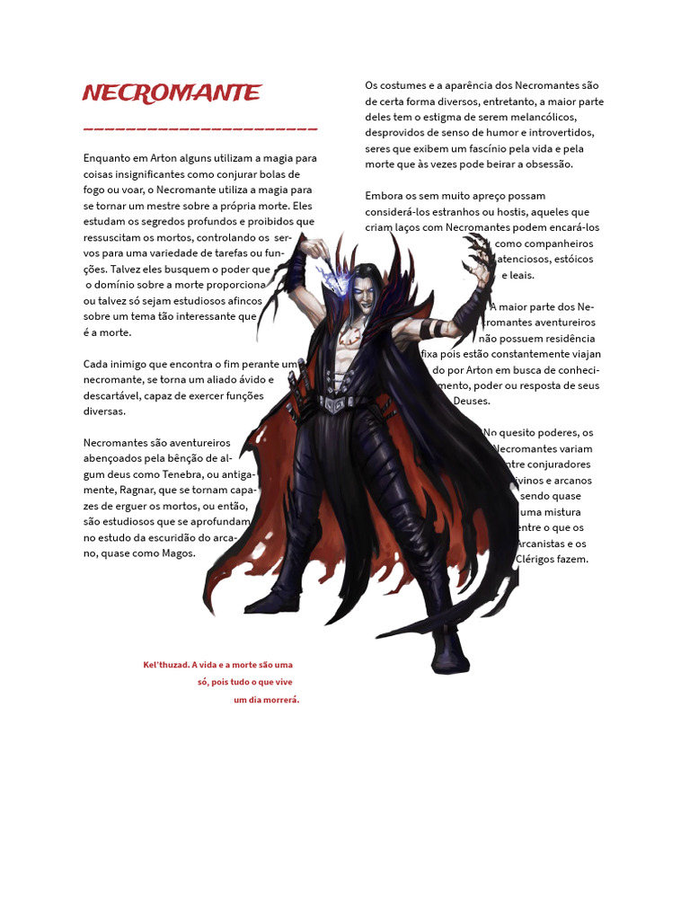 Poderes e Características do Necromante | PDF | Necromancia | Morte