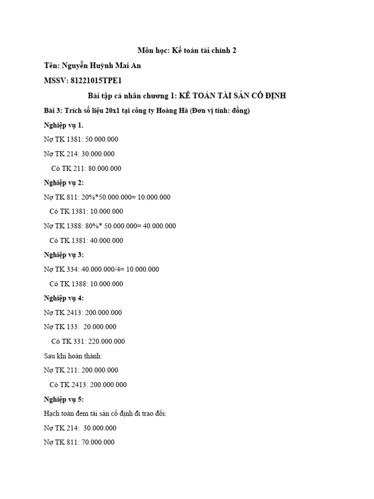 Nguyen Huynh Mai An - KTTC 2 | PDF