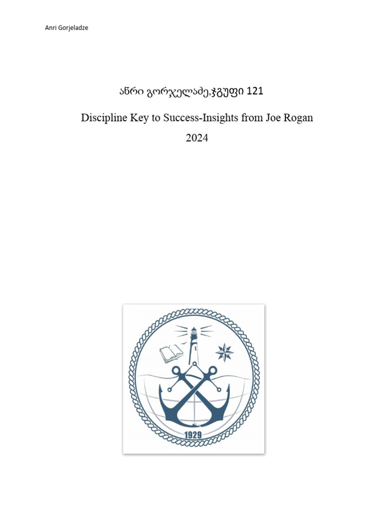 Discipline Key To Success | PDF | Disciplines | Psychology