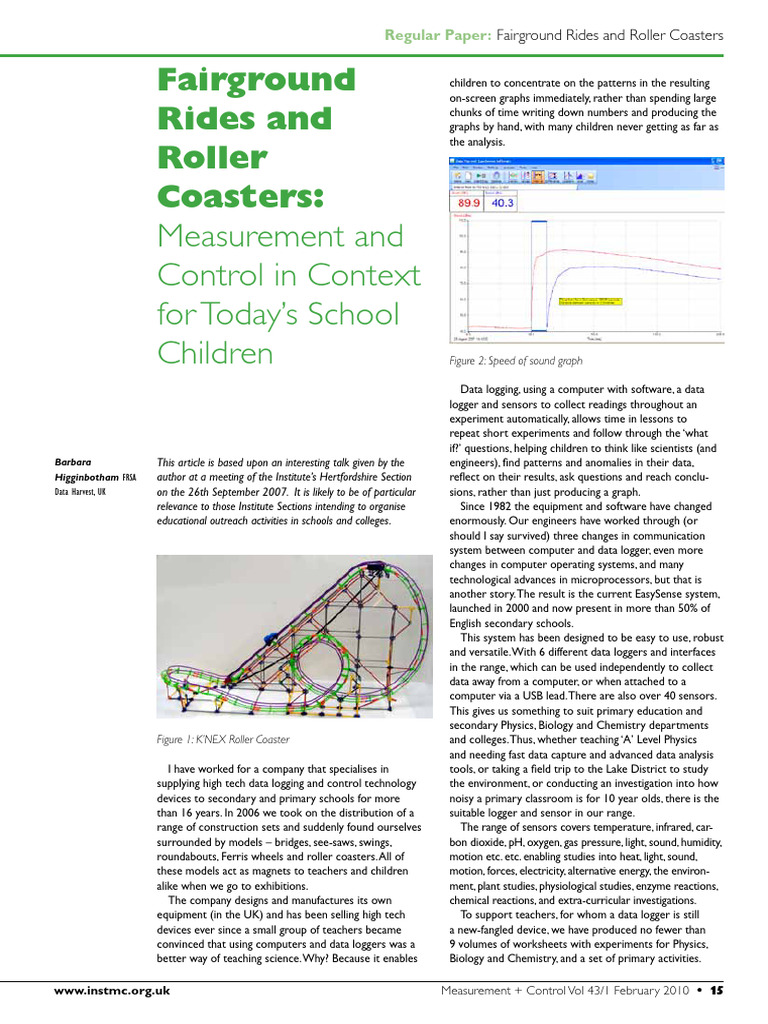 Fairground Rides and Roller Coasters Measurement A | PDF | Physics | Switch