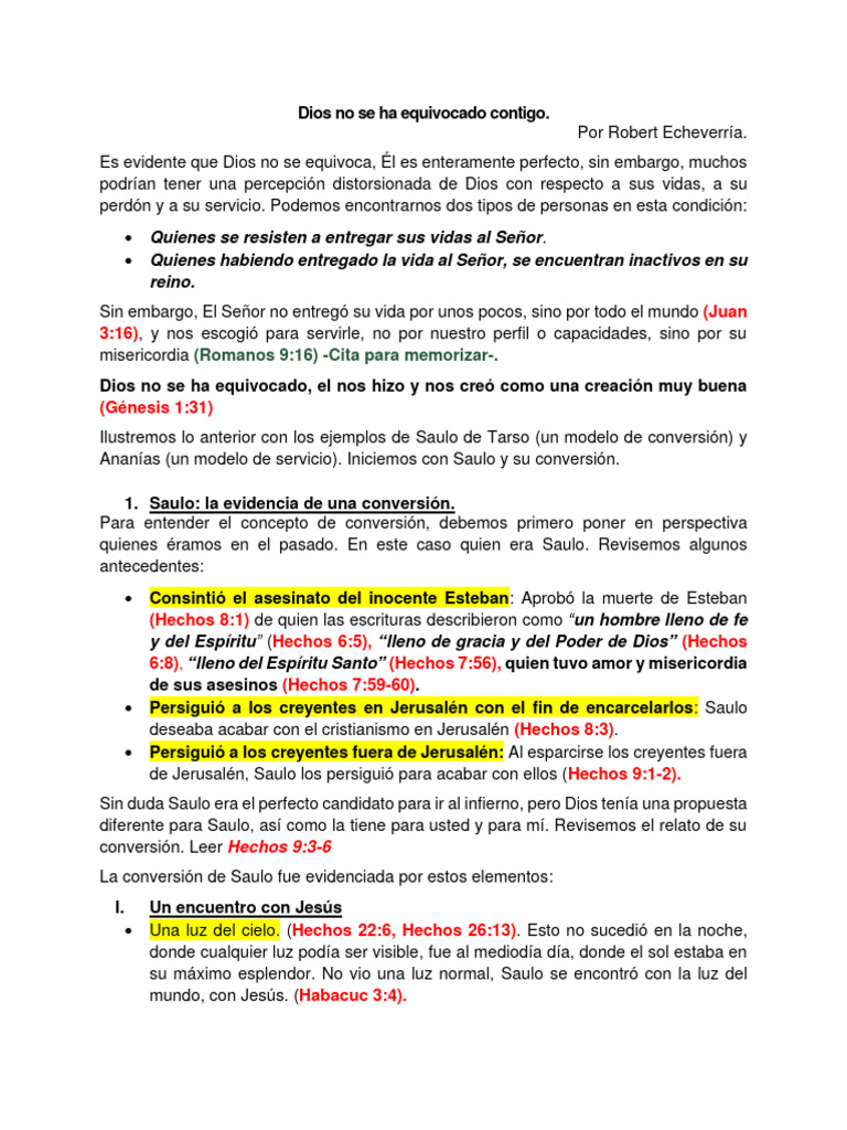 Se Equivoca Dios | PDF | Pablo el apóstol | Bautismo