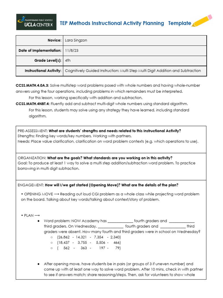 math 4th | PDF | Subtraction | Algorithms