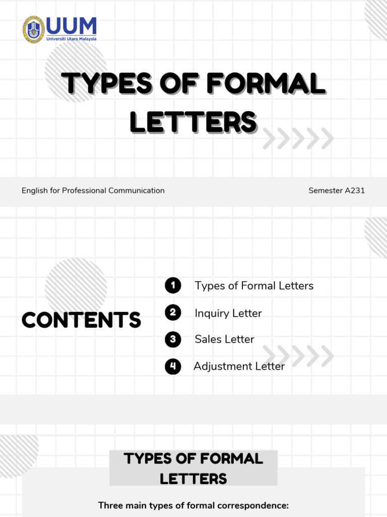 Types of Formal Letters Explained | PDF | Information | Business