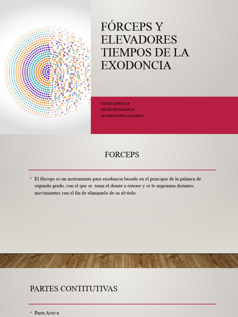 Elevadores y Fórceps en Exodoncia | PDF | Anatomia dental | Diente