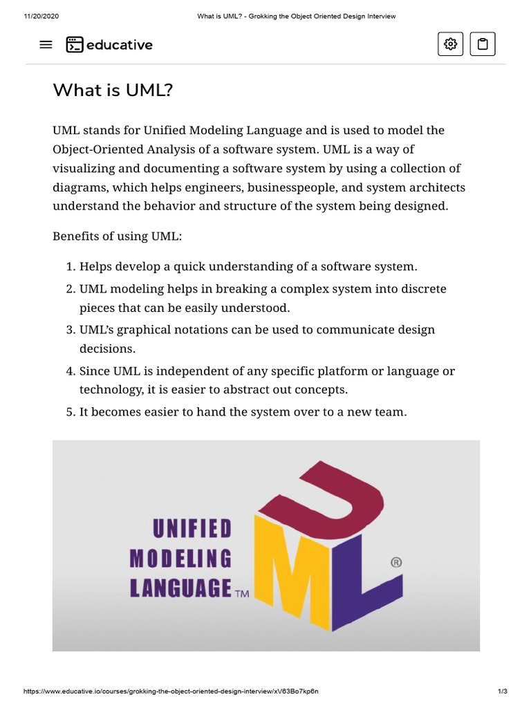 3 What Is UML - Grokking The Object Oriented Design Interview | PDF | Unified Modeling Language ...