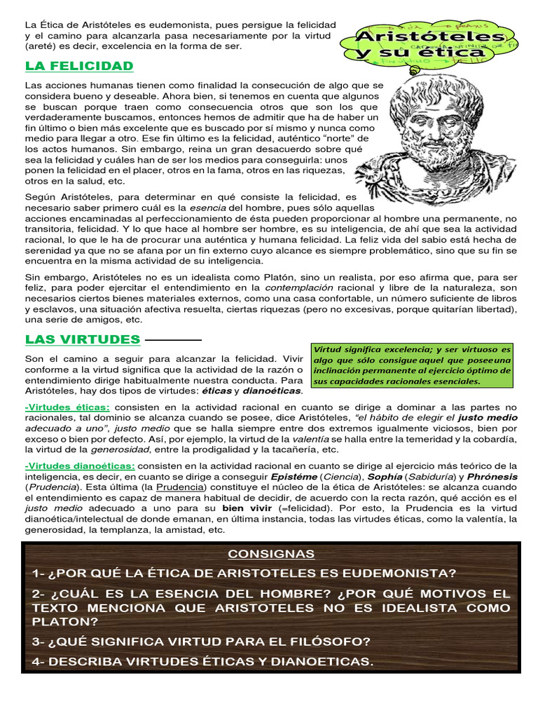 3 ARISTOTELES ÉTICA | PDF | Virtud | Felicidad