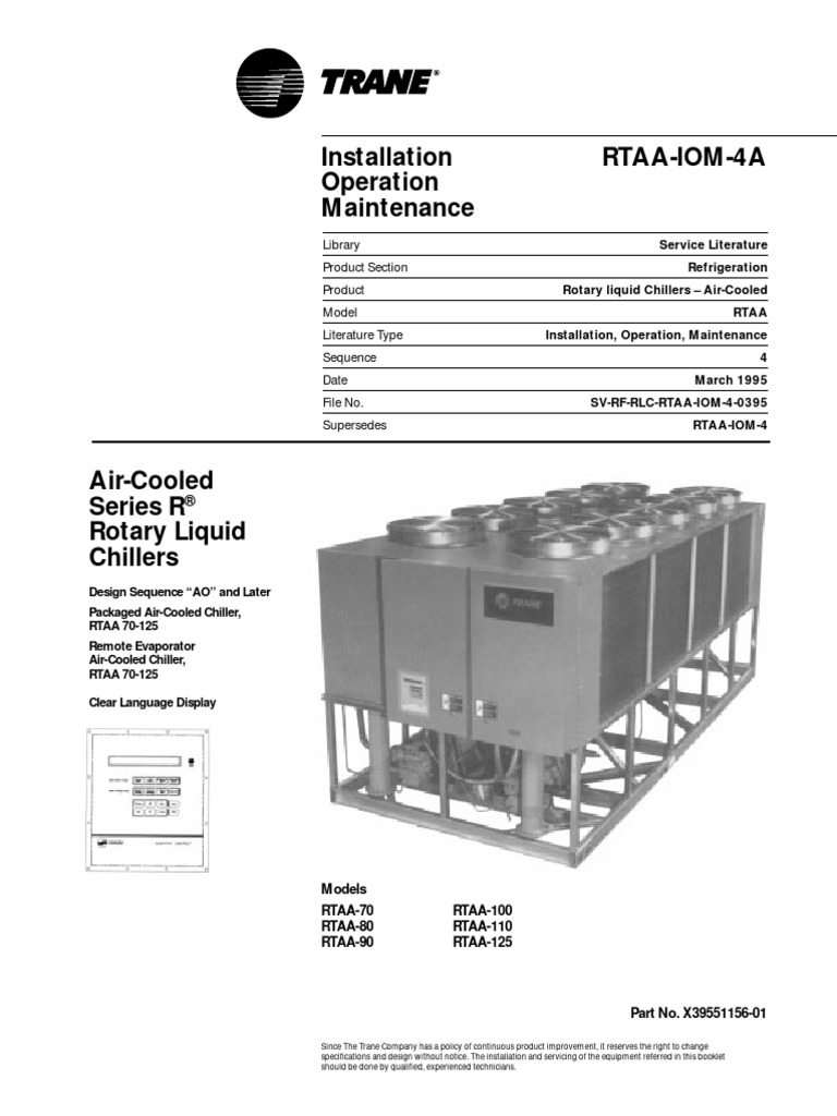 Rtaa Iom 4a Iom 70 125 Pdf Chlorofluorocarbon Power Supply