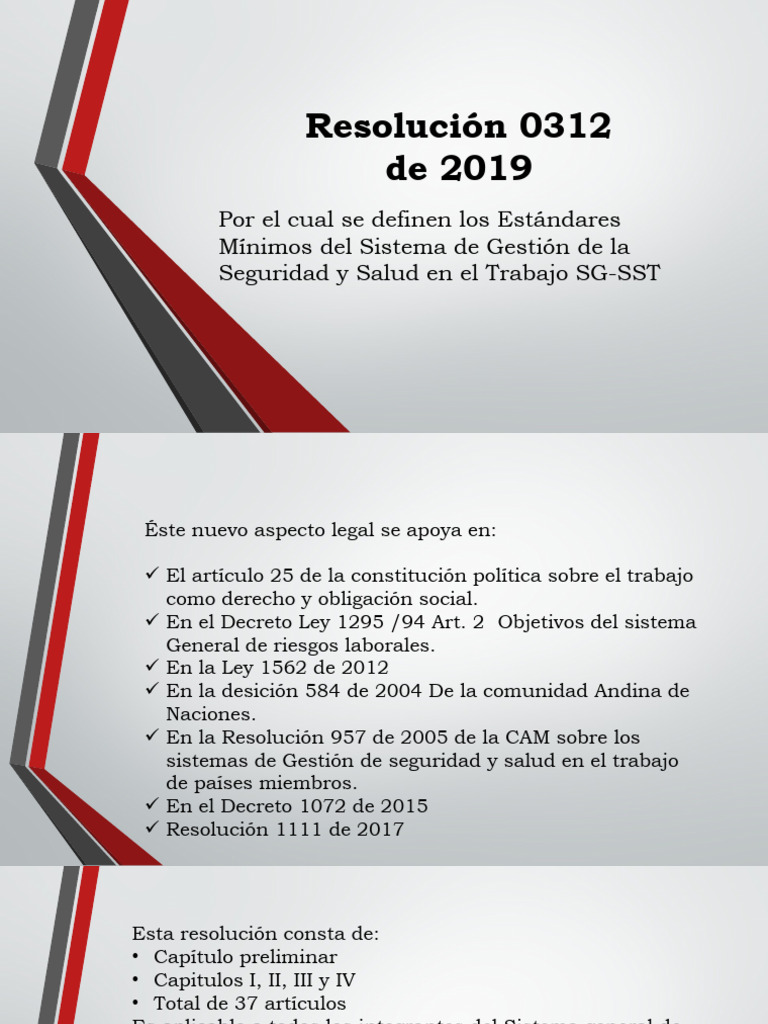 Resolución 0312 de 2019 | PDF | Derecho laboral