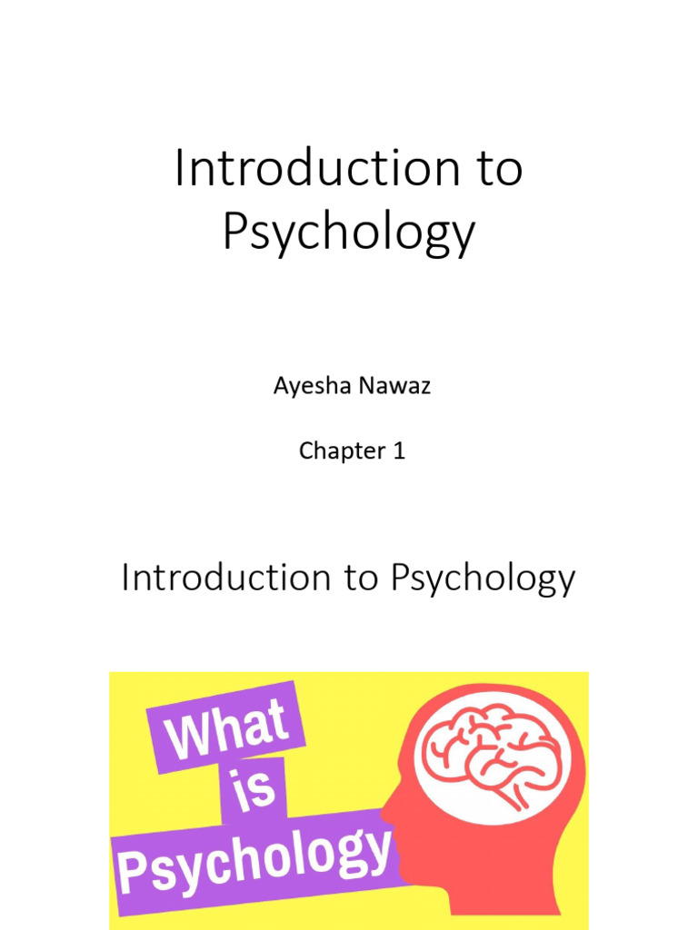 Chapter 1 Pdf Psychology Cognition