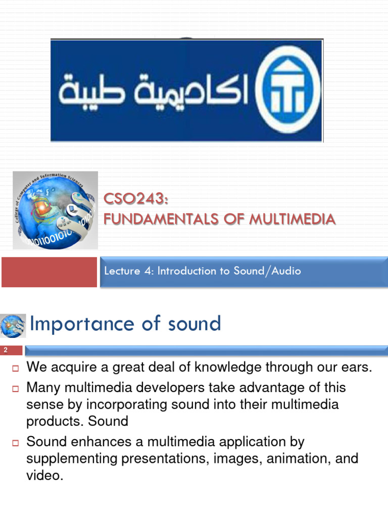 Lect 4 | Download Free PDF | Sound | Sampling (Signal Processing)