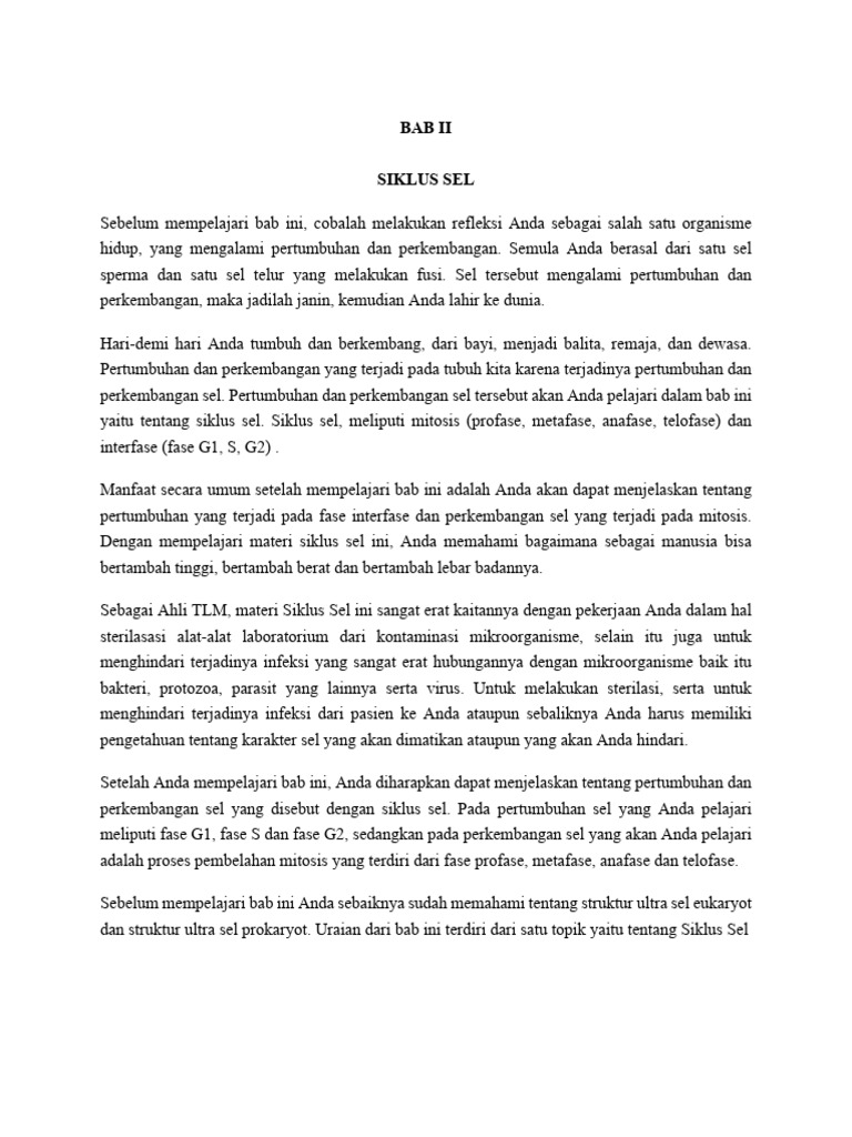 Modul Teori Pertemuan 2 Biologi Sel Dan Terapannya | PDF