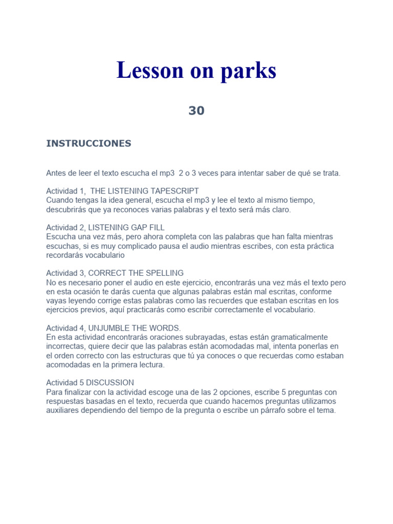 Importance of Parks in Urban Areas | PDF | Games & Activities