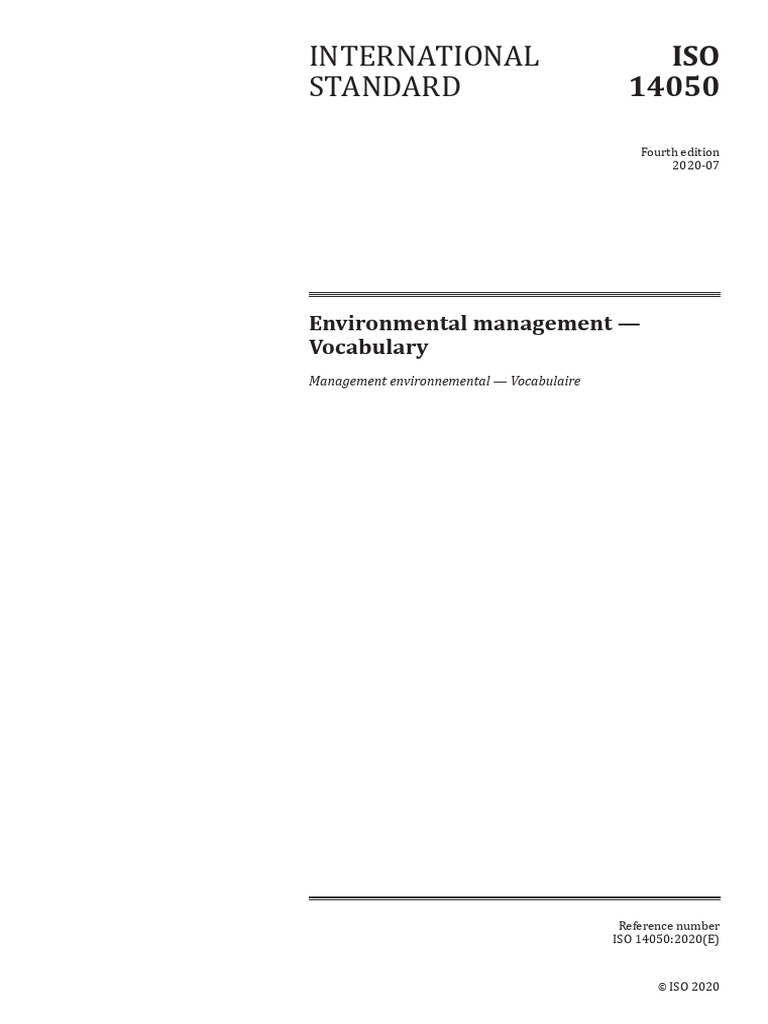 ISO 14050 2020 (En) | PDF | Life Cycle Assessment | Verification And Validation