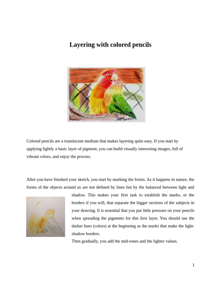 Mastering Colored Pencil Layering Techniques | PDF | Drawing | Color