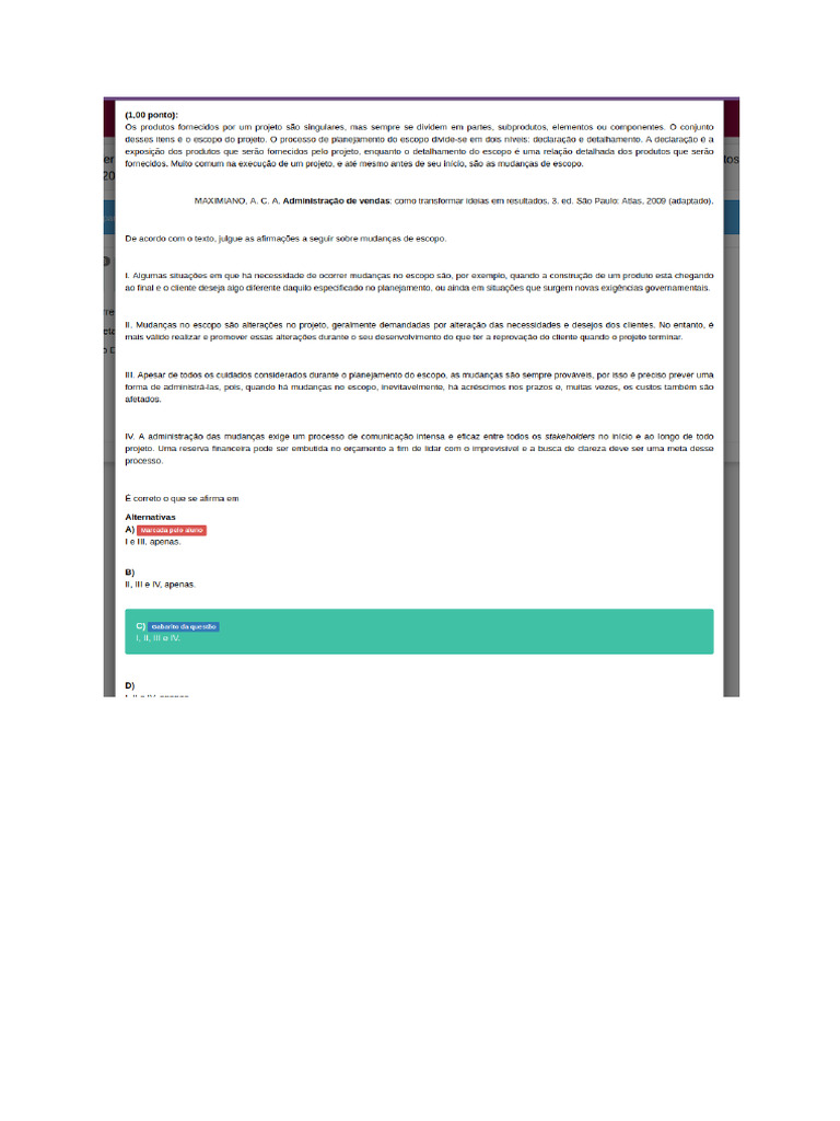 Gabarito Gestão | PDF