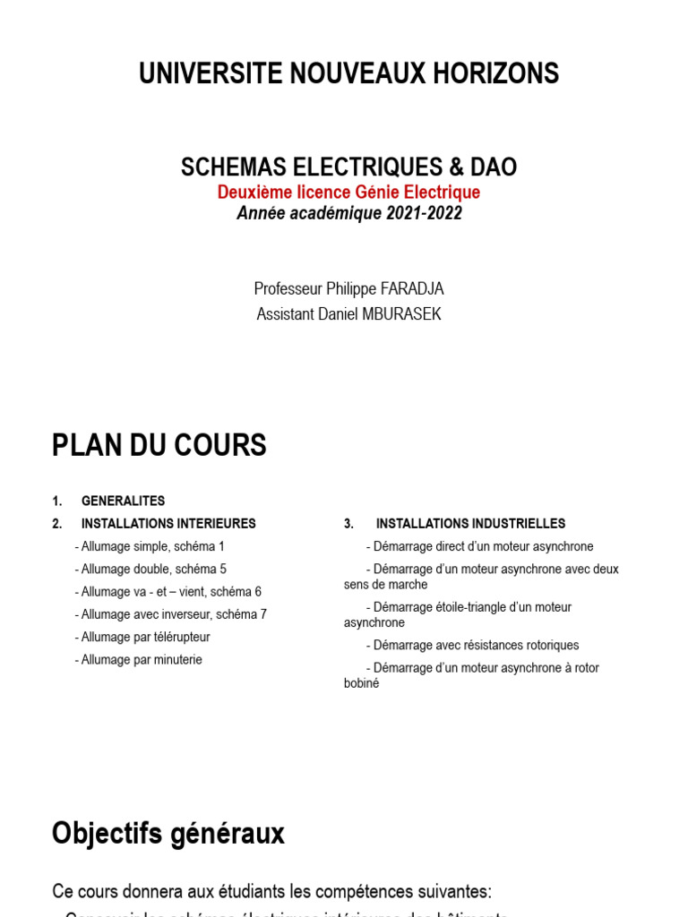 Cours de Schemas Electriques | PDF | Machine | Équipements électriques