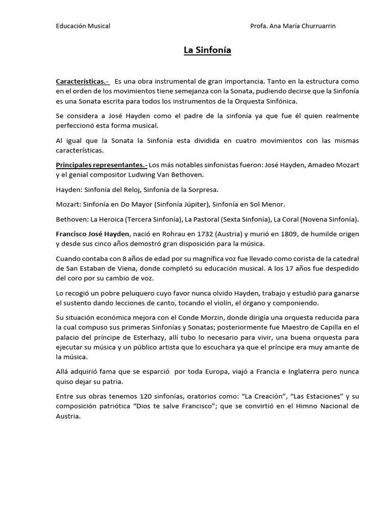La Sinfonía | PDF