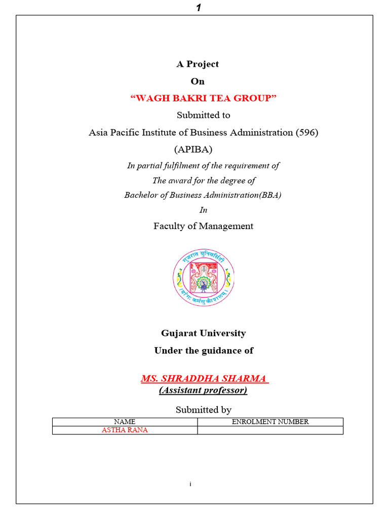 Wagh Bakri Project | PDF | Marketing | Market (Economics)