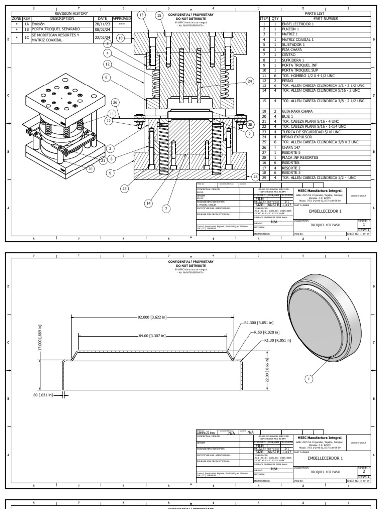 Troquel Embecelledor 1 Er Paso 1c Pdf Secondary Sector Of The