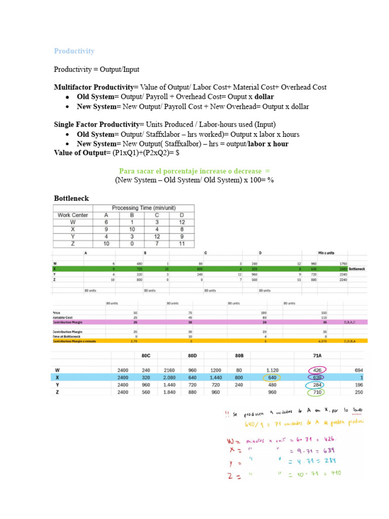 Formulas Primer Parcial | PDF