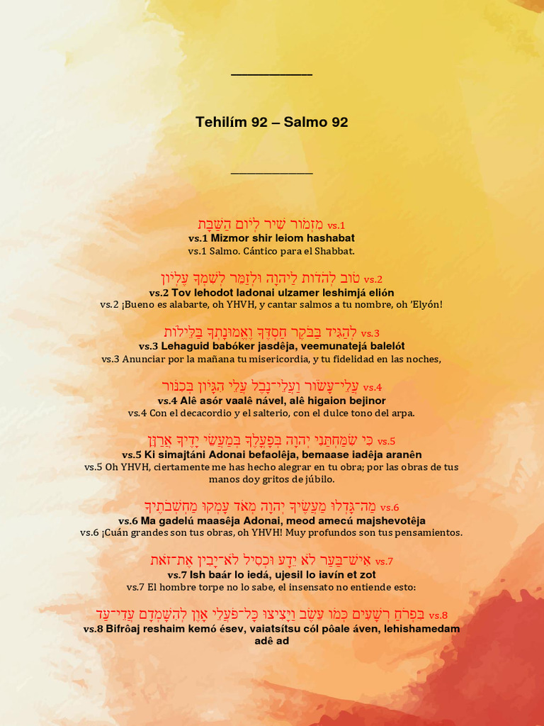 00 TEHILIM SHEMOT 92 93 120-133pdf | PDF | Tetragrammaton | Western Calligraphy