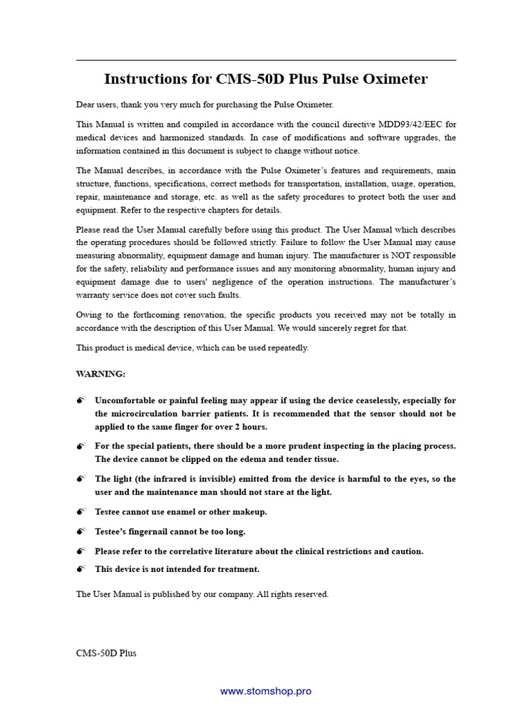 Contec Medical Systems Cms 50 D Plus Manual en | PDF | Icon (Computing)